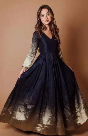 RAAS Dazzle Ombre Long Sleeve Gown