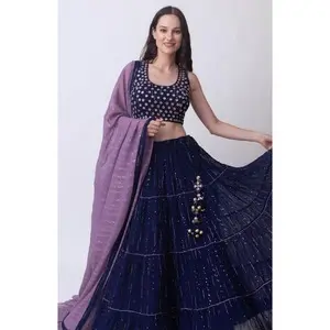 RAAS Ria Sequins Tiered Lehenga Choli