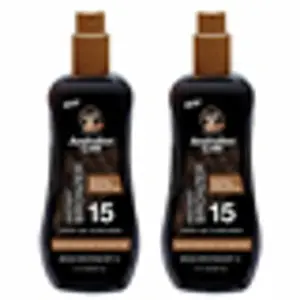 AUSTRALIAN GOLD Spf 15 Spray Gel Sunscreen With Instant Bronzer 2x8oz