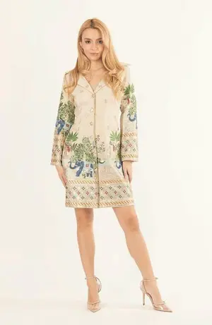 RAAS Ecrina Embroidered Blazer Mini Dress