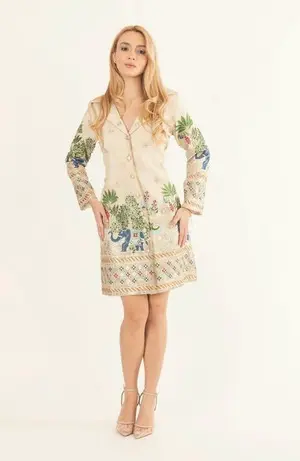 RAAS Ecrina Embroidered Blazer Mini Dress