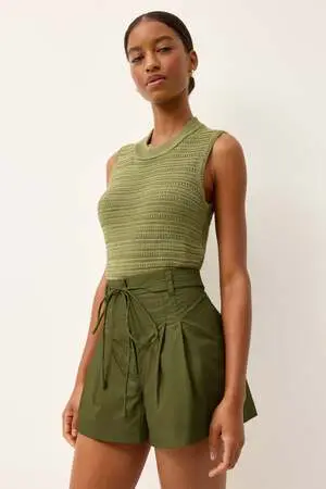 MARIE OLIVER Nev Knit Top - Pesto