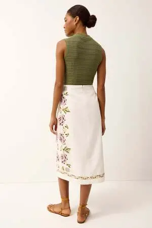 MARIE OLIVER Nev Knit Top - Pesto