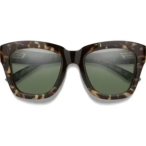 SMITH Sway Polarized Square Sunglasses - Alpine Tortoise / Gray Green