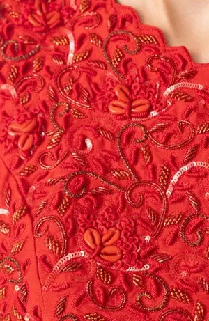 RAAS Aerin Raw Silk One-shoulder Dress