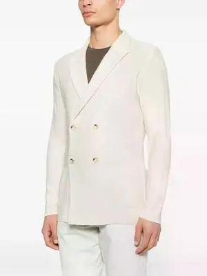 MANUEL RITZ Textured Double-breasted Blazer