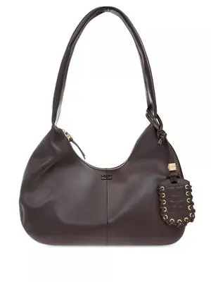 GANNI Medium Leather Shoulder Bag - Brown