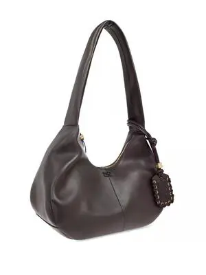 GANNI Medium Leather Shoulder Bag - Brown
