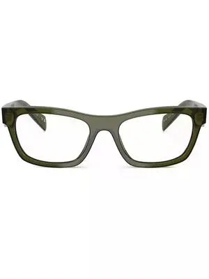 Prada Geometric-frame Glasses - Green