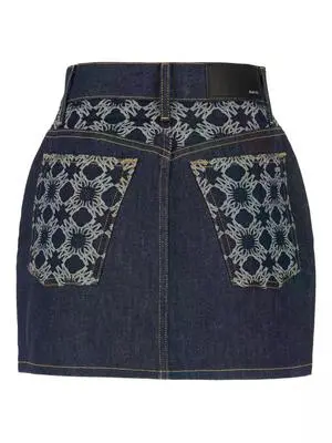 Amiri Monogram-print Denim Skirt