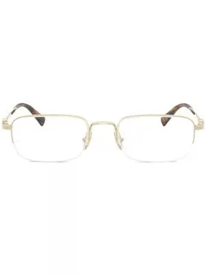 Miu Miu Rectangle-frame Glasses - Gold