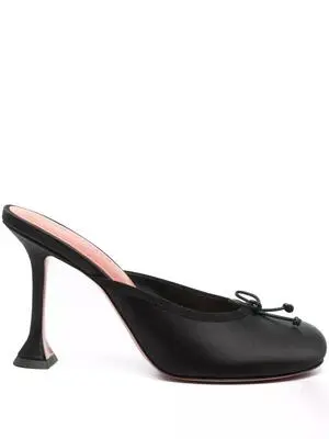 Amina Muaddi 95mm Lila Mules - Black