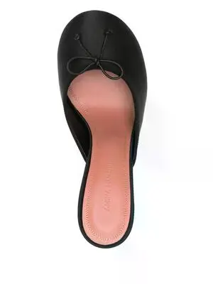 Amina Muaddi 95mm Lila Mules - Black
