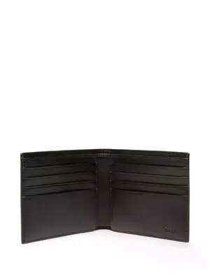 Bally Bi-fold Wallet With Silver-tone Logo