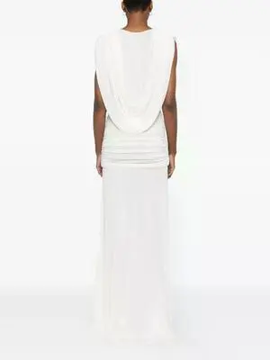 Christopher Esber Ripple Draped Maxi Dress - White