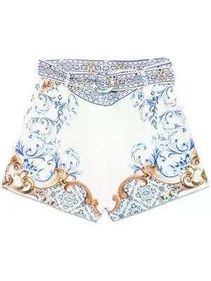 Camilla Printed Thigh-length Shorts