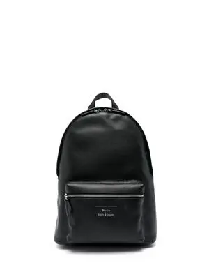 Polo Ralph Lauren Pebbled Leather Backpack - Black