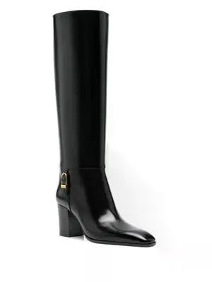 Saint Laurent 75mm Julia Boots - Black