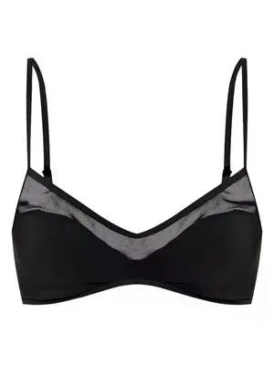 Tory Burch Sheer Panel Bikini Top - Black