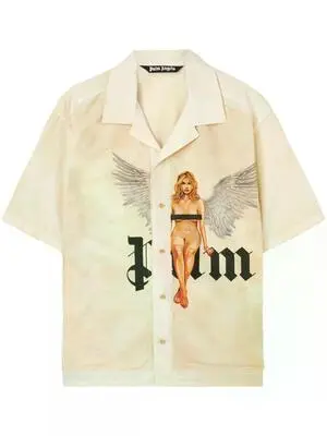 Palm Angels Crystal Pin Up Shirt