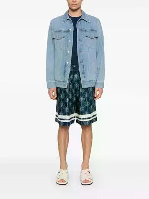 LANEUS Palm Tree-print Shorts - Blue