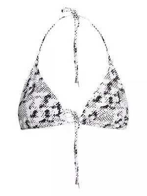 Tory Burch Animal-print Triangle Bikini - White