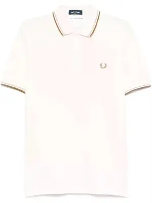 Comme Des Garçons Embroidered-motif Polo Shirt - Pink