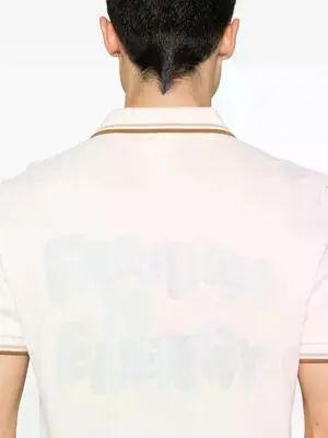 Comme Des Garçons Embroidered-motif Polo Shirt - Pink