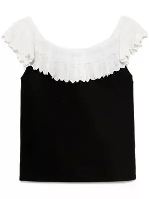 AGNÈS B. Chantilly-lace Top - Black
