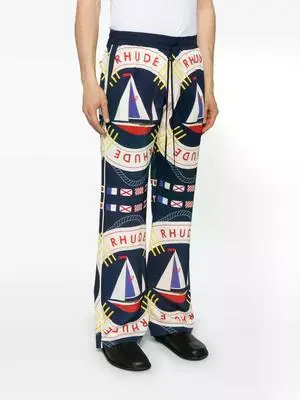 Rhude Sail Flag Silk Trousers