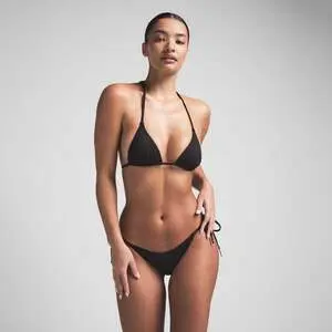 SKIMS Signature Swim Triangle Bikini Top - Onyx