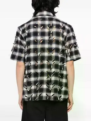 JUNTAE KIM Laser-slashed Shirt - Blue