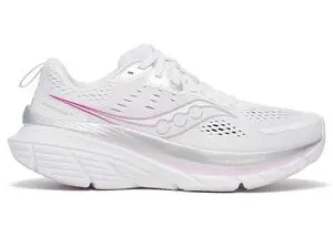 Saucony Guide 18 Athletic Sneakers - White/fuchsia