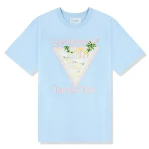 Casablanca Tennis Club Icon Screen Printed T-shirt - Blue