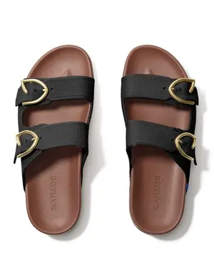 Rothy's Buckle Slide Sandals - Black