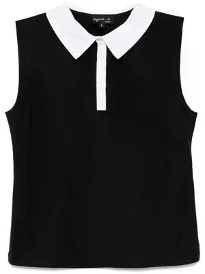 AGNÈS B. Sleeveless Polo Top