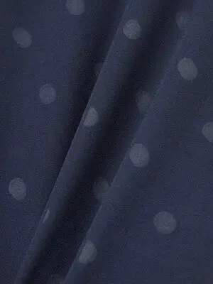 Acne Studios Polka-dot Crepe Polo Shirt - Blue