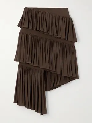 Alaïa Tiered Asymmetric Mini Skirt