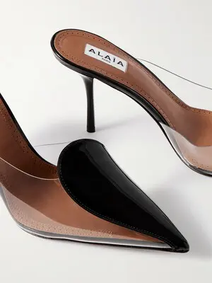 Alaïa Pvc And Patent-leather Mules