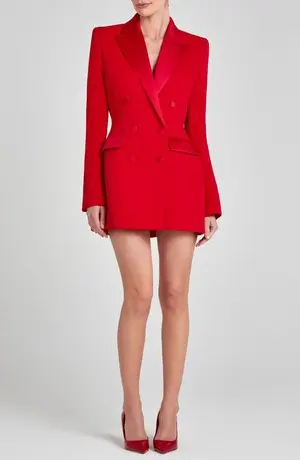 NADINE MERABI Monica Double-breasted Blazer Mini Dress