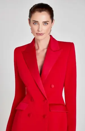 NADINE MERABI Monica Double-breasted Blazer Mini Dress