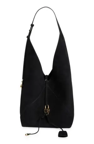 FERRAGAMO Origami Suede Hobo Bag