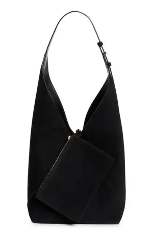 FERRAGAMO Origami Suede Hobo Bag