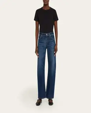 EB DENIM Alida Bowed Leg Jeans - Tribeca
