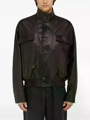 FERRAGAMO Leather Jacket - Brown