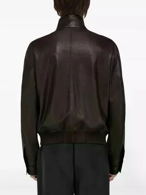 FERRAGAMO Leather Jacket - Brown