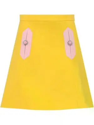 Valentino Garavani A-line Skirt - Yellow