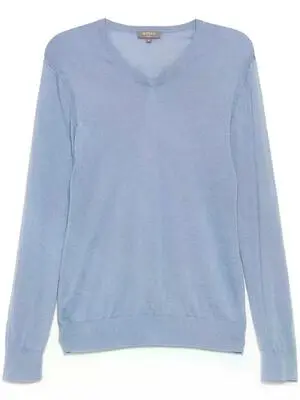 N.peal Conduit Fine Gauge V-neck Jumper - Blue