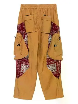 MOSTLY HEARD RARELY SEEN Patch Paisley Cargo Trousers - Neutrals