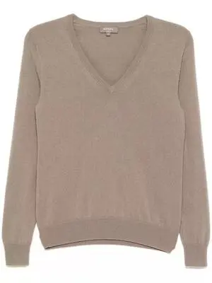 N.peal Phoebe V-neck Jumper - Brown